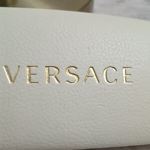 Versace | Accessories | Versace Cream Leather Glasses Case | Poshmark